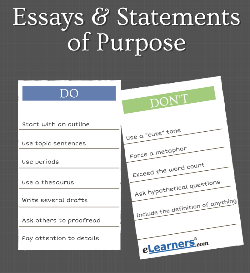 Essays Statements Of Purpose